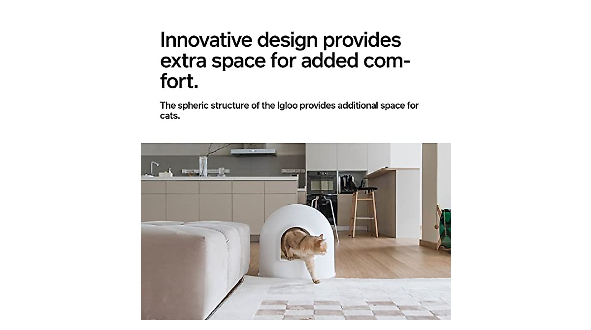Pidan Igloo Cat Litter Box - Modern Design & Large Comfort