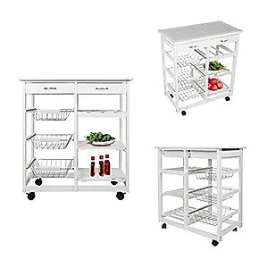 XXXDXDP 4 Tier Storage Trolley Cart Kitchen Organizer Bathroom Movable Storage Shelf Wheels Household Stand Holder Furniture
