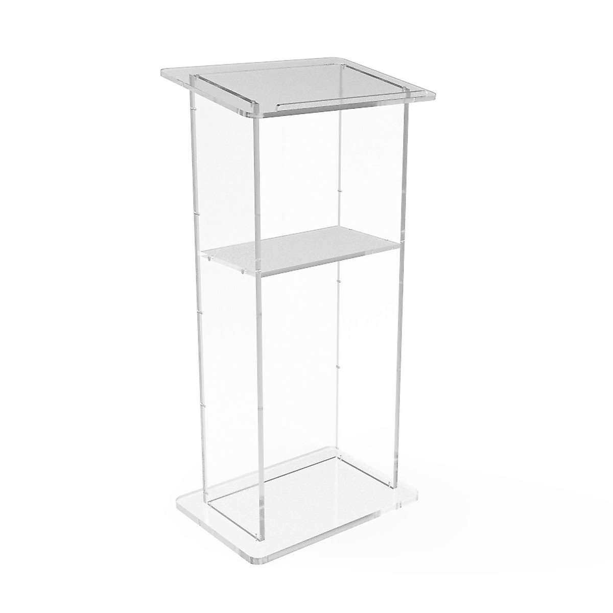 FixtureDisplays® Clear Acrylic Lucite Podium Pulpit Lectern 45" Tall 1803-2
