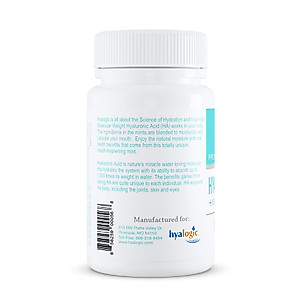 Hyalogic Oral Care Dry Mouth Mints - Hyaluronic Acid HA & Xylitol Lozenges for Hydration - Natural Mint Breath Freshener, Sugar-Free & Vegan Friendly (60 ct)