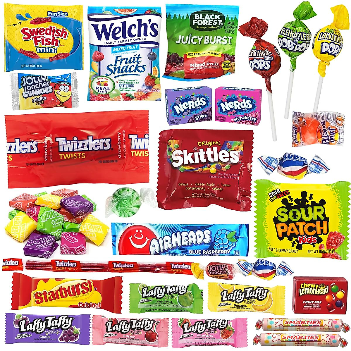 Bulk Candy Variety Pack - 2 Pound Care Package Assorted Basket, Snack Food Gift, Office Assortment Gift for Birthday Party, Kids, College Students & Adults (Pack of 1))