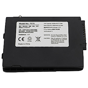 KONGNY BT-000318 Replacement Battery for Zebra Symbol TC77 TC70 TC75 TC72 TC55 TC70x TC75x TC700K TC77HL TC720L Handheld Barcode Scanner 82-171249-01 82-171249-02 BTRY-TC7X-46MA2 BTRY-TC70X-46MA1-01