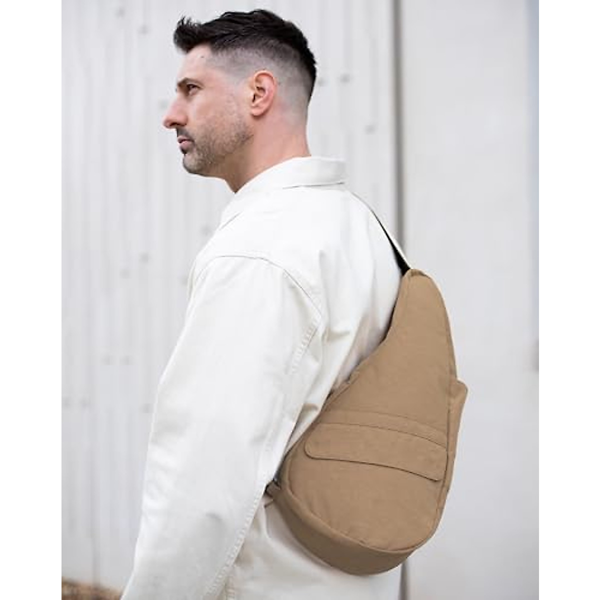 AmeriBag Classic Healthy Back Bag Distressed Nylon Small (Taupe)