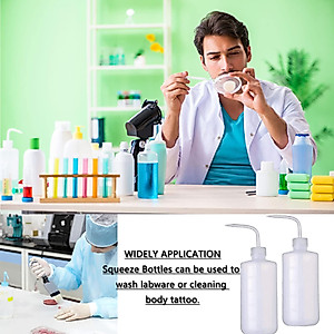 Sotica 2PCS Tattoo Bottles - 500ml Tattoo Wash Bottle Tattoo Spray Bottles Squirt Bottle Tattoo Squeeze Bottles For Tattooing with Measure(16oz) for Medical Lab Succulent Watering