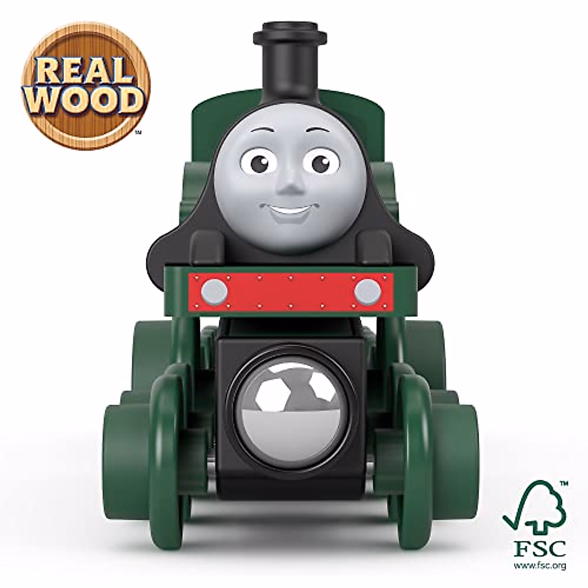 Thomas & Friends Wooden Railway Toy Train Emily Push-Along Wood Engine & Coal Car For Toddlers & Preschool Kids Ages 2+ Years