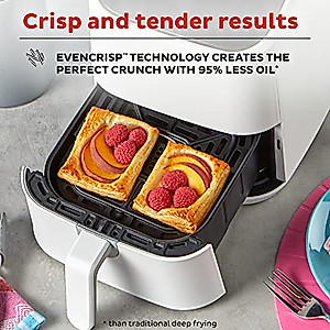 Instant Vortex 4-in-1, 2-QT Mini Air Fryer Oven Combo, From the Makers of Instant Pot with Customizable Smart Cooking Programs, Nonstick and Dishwasher-Safe Basket, App with over 100 Recipes, White