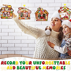 Funrous Christmas Picture Frame Box Ornaments Hanging Decorations DIY Craft Set for Tree Xmas Party (24 Pcs)