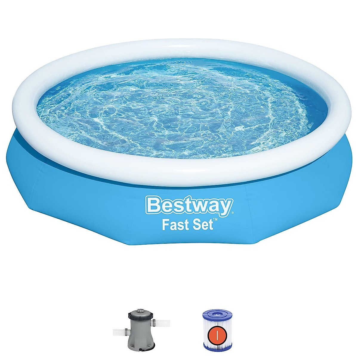 Bestway Fast Set 10’ x 26” Round Inflatable Pool Set