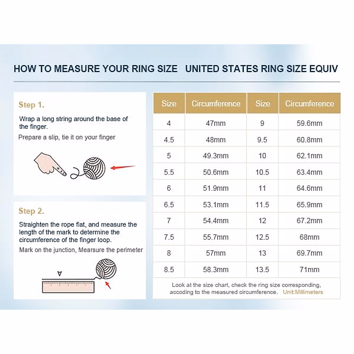 MDFUN 18K Yellow Gold Plated Eternity Rings for Women Cubic Zirconia Wedding Promise Engagement Band Size 8