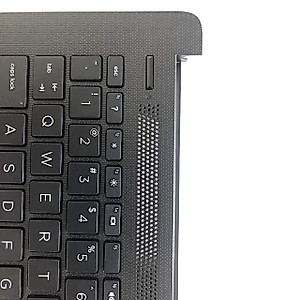 Replacement for HP 14-cm 14T-CM 14Z-CM 14-CK 14-ck 14-cm 14-dg 14q-cs 14q-cy Laptop Upper Case Palmrest Keyboard Assembly Part L23239-001 6070B1306301 Top Cover Black