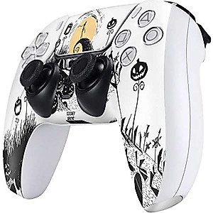Skinit Decal Gaming Skin Compatible with PS5 Controller - Officially Licensed Disney The Nightmare Before Christmas Jack on Spiral Hill Art Design