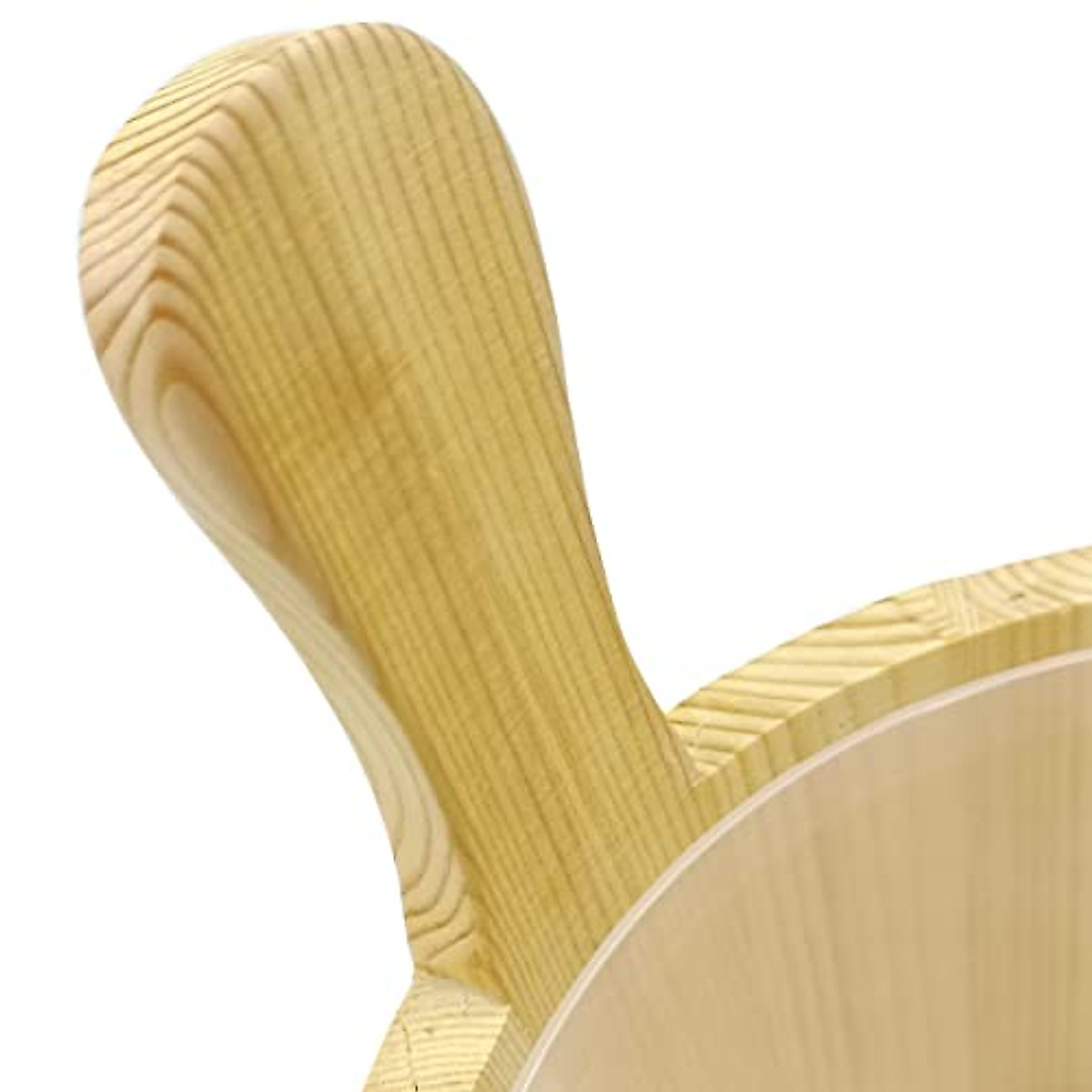 HJJKKH Sauna Bucket Ladle Set-Sauna Accessories with Handmade Wooden Bucket Ladle Plastic Liner Wood Handle for Sauna Steam Room