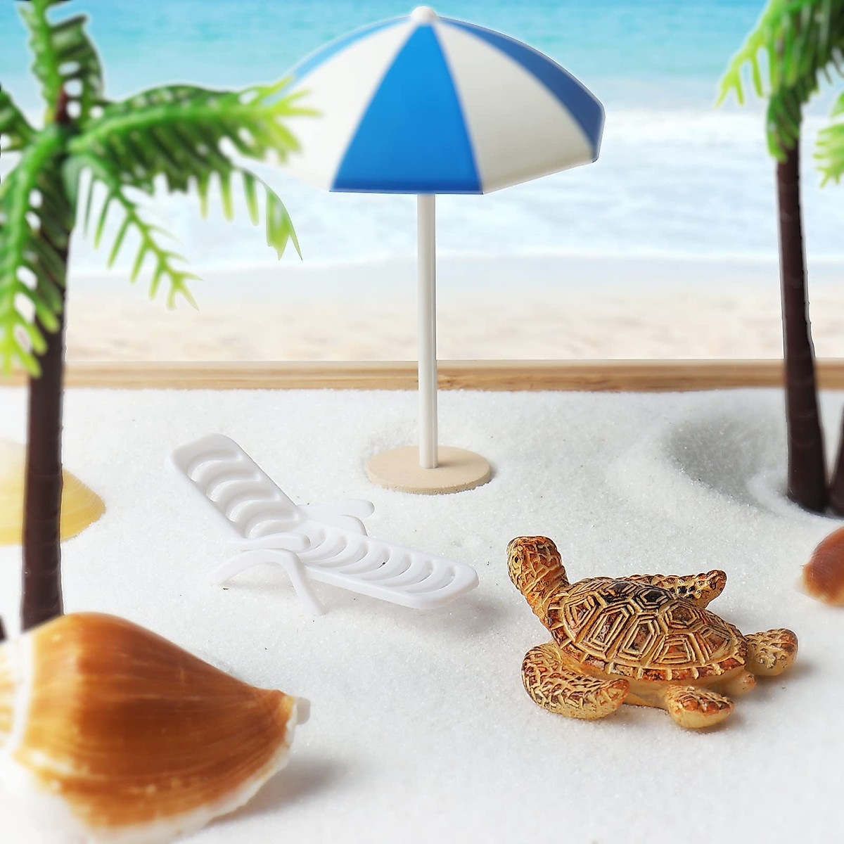 Japanese Zen Garden for Desk White Beach 12" x 8" Desktop Mini Zen Garden with White Sand Artificial Bonsai Tree Rocks Rakes & Accessories Meditation Zen Gifts Sand Tray Play Kit for Kids Adult