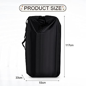 LIHAO Universal Stroller Travel Bag, Gate Check Bag for Car Seat, Waterproof Travel Carry Bag, 600D Oxford, Black