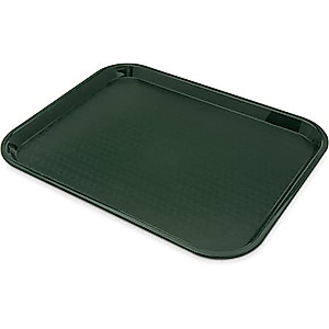 Carlisle FoodService Products Cafe Plastic Fast Food Tray for Cafeteria, 14" x 18", Green