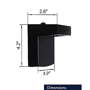 CORAMDEO 2 Pack LED Dusk to Dawn Modern Square Porch Light, Wall Sconce for Porch, Patio and More, Built in LED Gives 75W of Light, 600 LM, 4K Bright White, Wet Location, Black