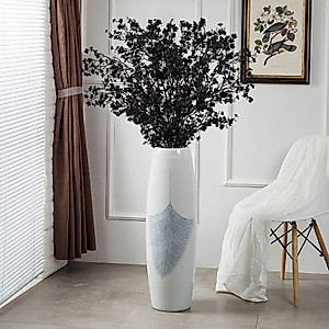 Hamore 4Pcs 39.4 in Baby Breath Gypsophila Artificial Flowers Fake Gypsophila Flowers Artificial Flowers for DIY Floral Arrangement Fake Real Touch Flowers for Wedding Party Home Garden Decor, Black