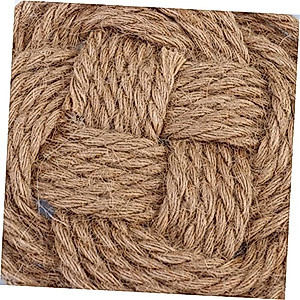 VOSAREA Table Coasters for Drinks Placemats Round Coasters for Drinks Absorbent Simple Cup Mat Cotton Placemat Cotton Rope Cup Coasters Cotton Cup Mat Cup Mat Handmade Home Placemat Jute