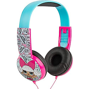 L.O.L. Surprise! Kids Safe Over The Ear Headphones HP2-03136 | Kids Headphones, Volume Limiter for Developing Ears, 3.5MM Stereo Jack, white/black Recommended for Ages 3-9, by Sakar