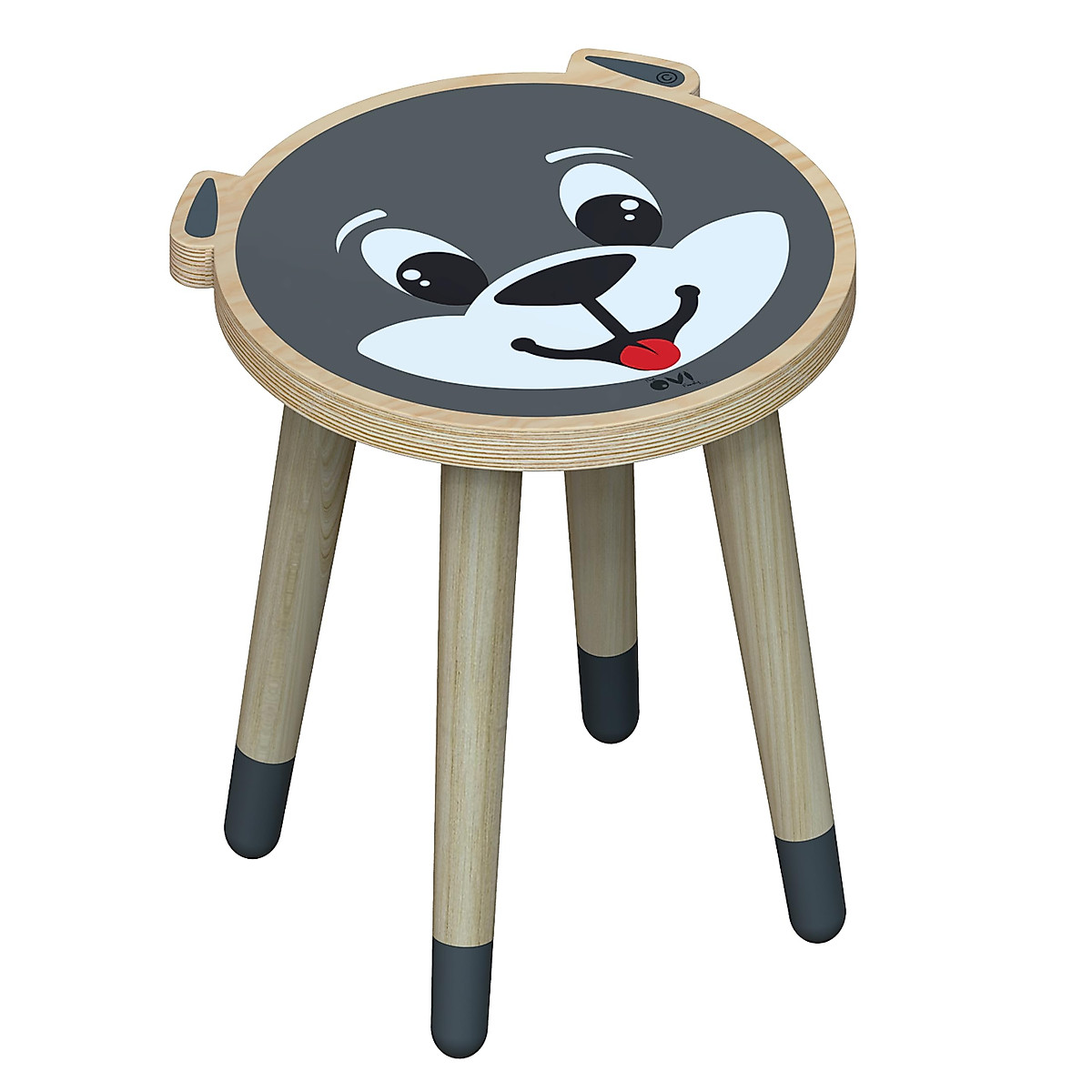 THE OVI FAMILY Kid’s Stool -12 inch Non-Slip Folding Step Stool,Wooden Chair, Lightweight Assembled Four-Legged Sitting Stool- Kitchen,Bathroom, Bedroom, Classroom, Playroom