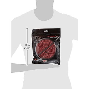 Bullz Audio BPES10.25 25' True 10 Gauge AWG Car Home Audio Speaker Wire Cable Spool (Clear Red/)