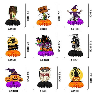 MEILINJIAN 9 Pack Halloween Table Centerpiece Halloween Decorations Honeycomb Centerpieces Halloween Birthday Party Decorations Supplies