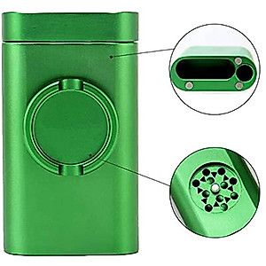 ITIZE Portable Removable Container Box, Large Capacity Storage Box with Magnetic Lid and Mini Grinder, Best Combination(Green)