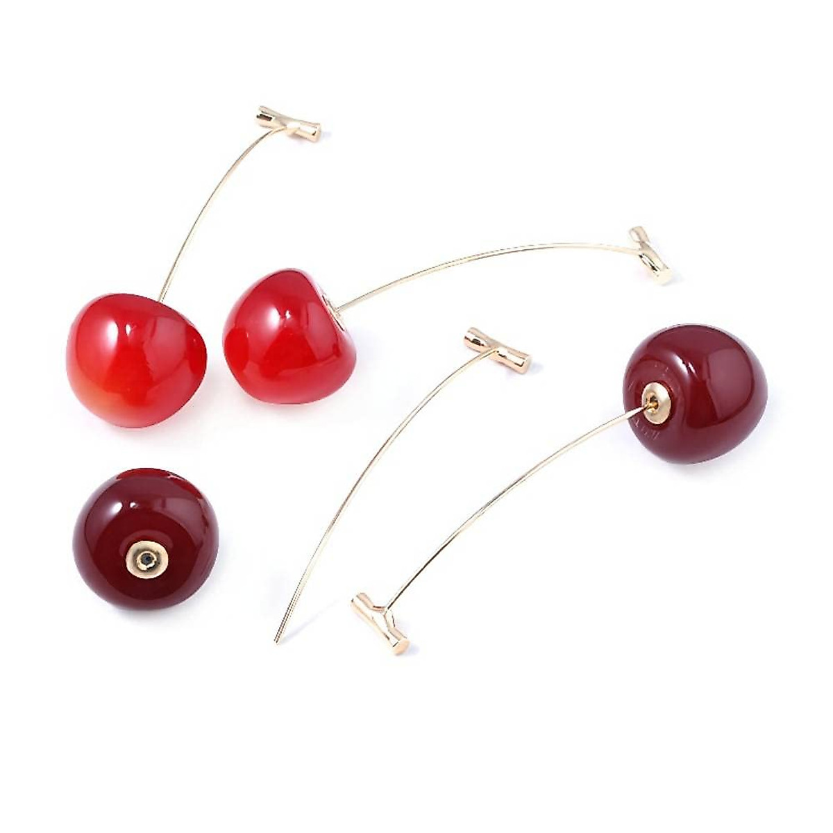 Cherry Earrings Dangle - JJBA JoJo Kakyoin Cute Anime Cosplay Jewelry - Sweet Fruit Earring Gift for Women