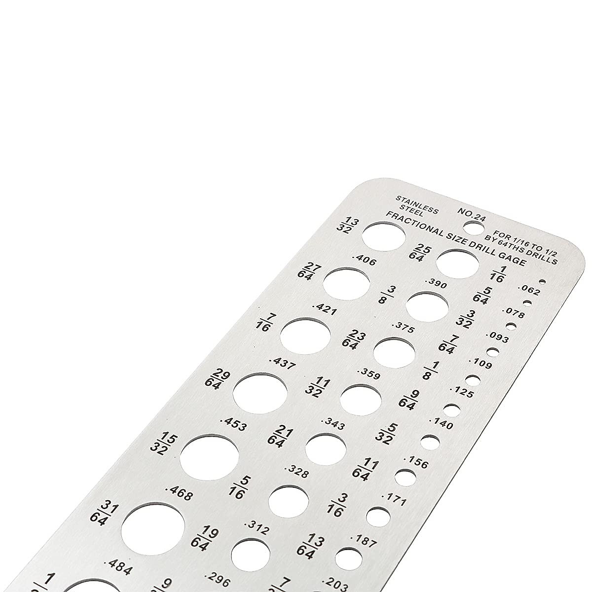 PSCCO 1PC Stainless Steel Diameter Gauge DIY Drill Measurement Gauge Tool