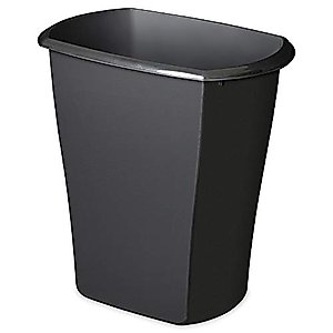 Sterilite 10529006 Wastebasket Can, Black