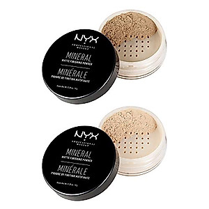 NYX PROFESSIONAL MAKEUP Mineral Matte Finishing Powder, Loose Setting Powder - Light/Medium