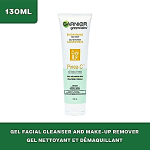 Garnier SkinActive Green Labs Brightening Gel Washable Cleanser with Vitamin C and for Dull and Uneven Skin 4.4 Packaging May Vary, Pinea-C, Pineapple, 13.2 Fl Oz