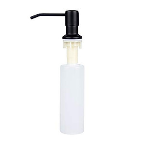 Soap Dispenser, Stainless Steel Pump Head Kitchen Sink Soap Dispenser, 10.14 OZ Capacity (Black)