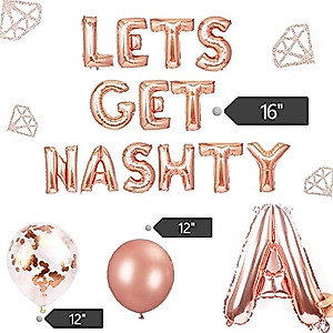 JeVenis Rose Gold Lets Get Nashty Balloons Nashville Bachelorette Party Decor Nash Bash Bachelorette Party Decorations Lets Get Nashty Sign Nashville Party Supply