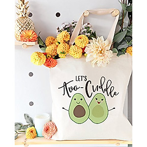 The Cotton & Canvas Co. Let's Avo-cuddle Reusable Grocery Bag and Farmers Market Tote Bag