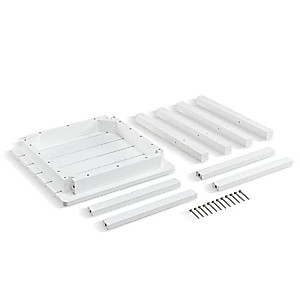 Psilvam Oversized Outdoor Side Table, 19.68" Poly Lumber Adirondack Side Table, Weather Resistant Patio Side Table for Poolside, Garden and Front Porch (White)