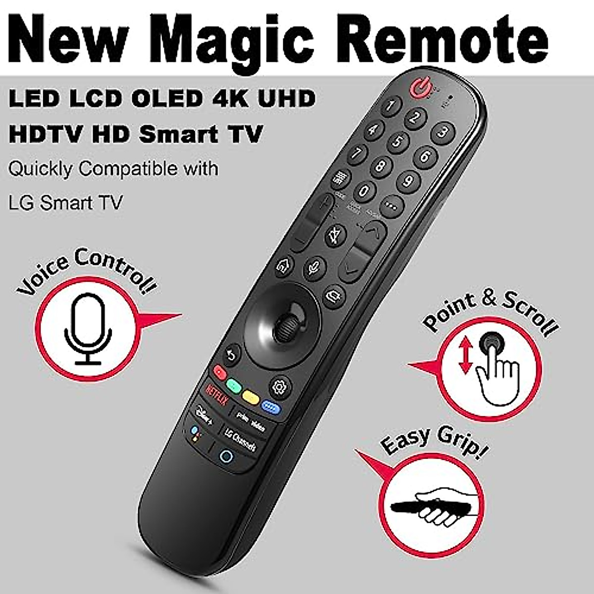 AZMKIMI Remote Control Replacement for LG MR22GA MR21GA Magic Smart TV LCD LED 3D HDTV Most 2021 2022 TVs Smart TVs (Voice Search)