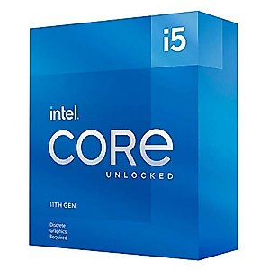 Intel® Core™ i5-11600KF Desktop Processor 6 Cores up to 4.9 GHz Unlocked LGA1200 (Intel® 500 Series & Select 400 Series Chipset) 125W