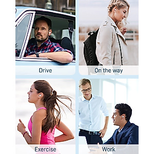 PISEN Wireless Earbuds, Bluetooth Earbuds Waterproof Noise Cancelling Earbuds Wireless Bluetooth in Ear with Mics Premium Sound for Sport, Work, Home Office