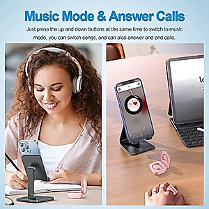 TikTok Remote Control Ring Kindle APP Page Turner, TIK Tok Scrolling Ring for Shutter Selfie Video Recording, Bluetooth Tiktok Clicker Finger Remote with Charging Case for iPad iPhone Android (Pink)