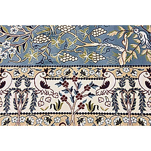 Unique Loom Narenj Collection Classic Traditional Textured Hunting Design Area Rug, 8 ft x 10 ft, Blue/Tan