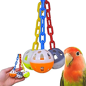 Bonka Bird Toys 1467 Ball Clanger Plastic Colorful Noisy Rattle Parrot Parrotlet Parakeet Budgie