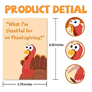 DTESL Happy Thanksgiving Card Funny, Sound and Shaking Head Motion Cartoon Humor with Envelope - not a turkey