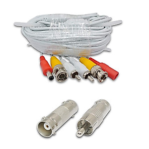 4 x 60ft Security Camera BNC Cable,Video Audio with Power for CCTV Camera Installation,Pre-Made All in one Siamese coaxial Plug Ready