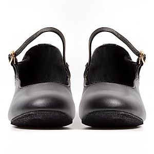 ARCLIBER Black Character Shoes for Women Suede Sole Low Heel Cuban Heel Dance Shoes Ankle Strap Dancing Shoes-8US