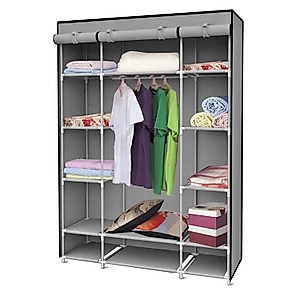 Sunbeam Home Basics, Grey Storage Closet with Shelving