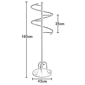 LXBAMKEA Spiral Underwear Rack, Clothing Store Lingerie Display Stand with Balls Stops, Retail/boutiques Swimsuits Bra Shorts Socks Panties Floor-Standing Storage Shelves