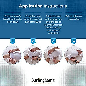 Medical Double Security Mitts - One Size Fits All Hand Restraint Gloves for Elderly & Medical Procedures -Made With Extra Padding for Comfort & Protection - Includes Bed Restraints - 2 Gloves