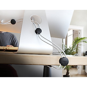 Dotz Cord Guides, Cord and Cable Management for Home and Office, Set of 4, Black (DCG42M-CK)