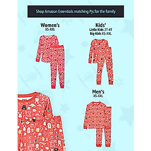 Amazon Essentials Disney | Marvel | Star Wars Women's Snug-Fit Cotton Pajama Sleepwear Sets - Discontinued Colors, Star Wars Holiday - Womens Snug-fit, Medium